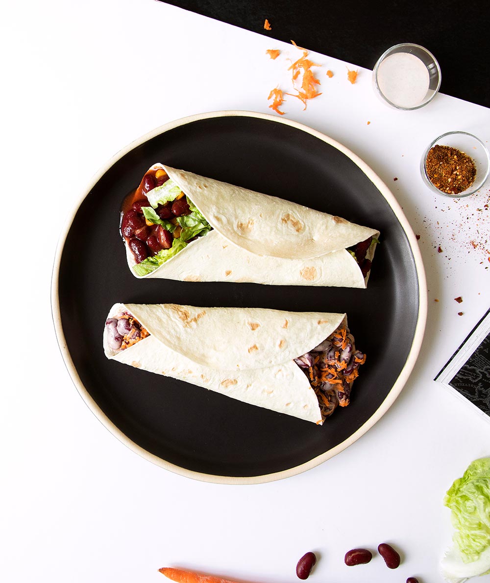 Wrap aux haricots rouges, recette - Vegan Pratique